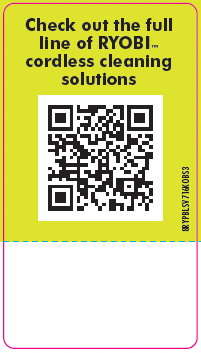 RYOBI 18V ONE+ QR CODE VAC FLAG 716K – Team TTI POP