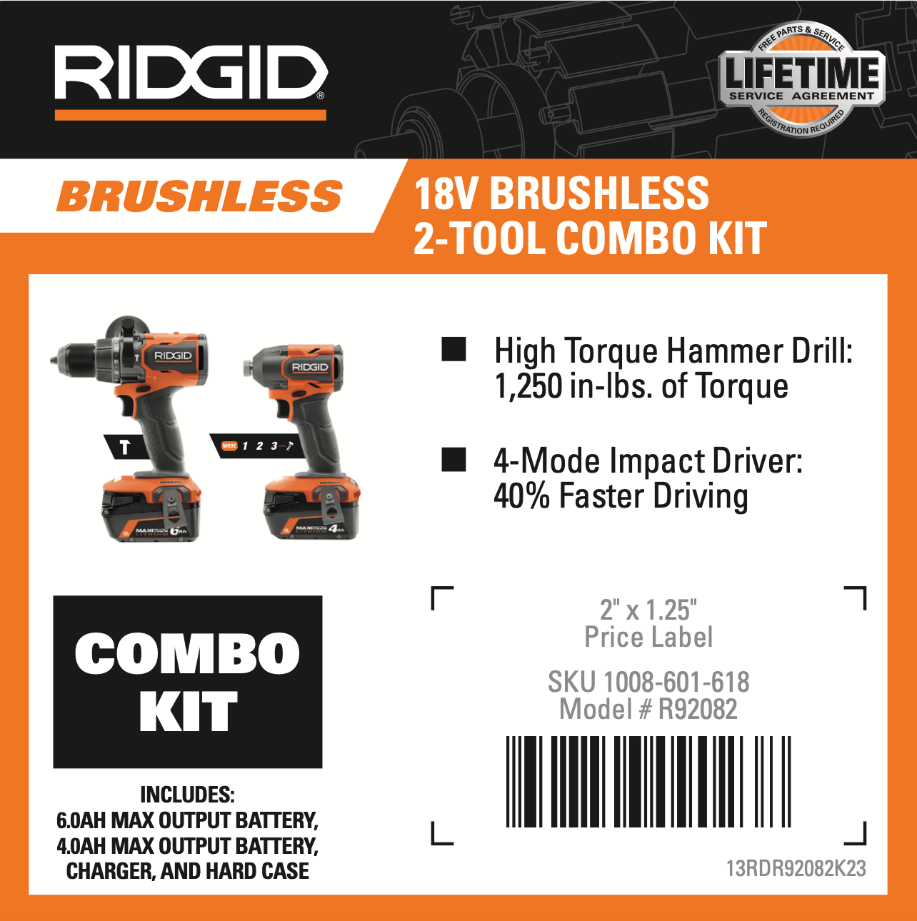 RIDGID 18V BRUSHLESS 2 PC COMBO KIT 4X4 – Team TTI POP