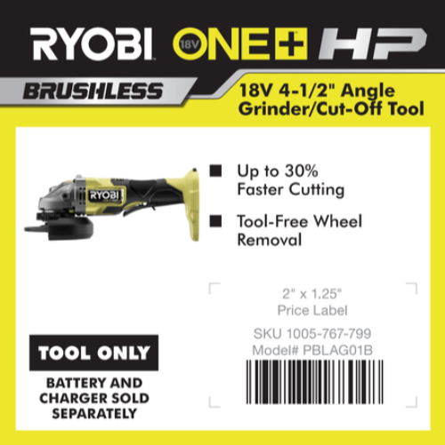 RYOBI ONE+ 18V HP GEN 2 GRINDER – Team TTI POP