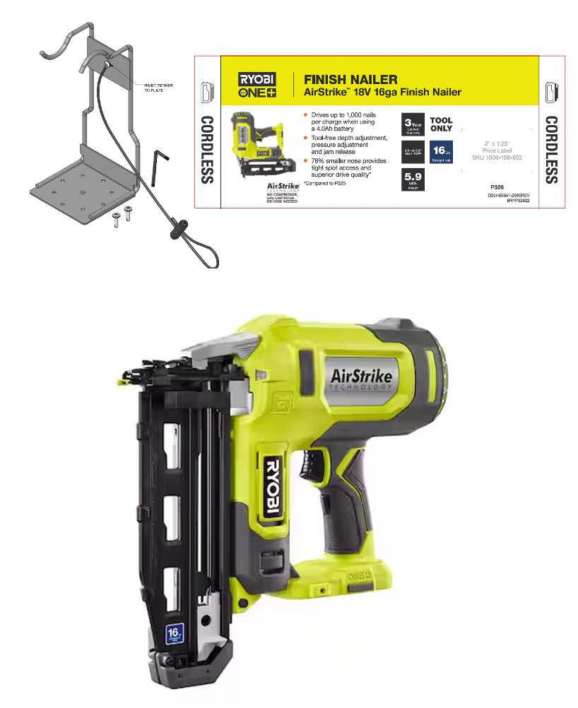 RYOBI ONE+ 18V FINISH NAILER POP AND FAKE DISPLAY KIT – Team TTI POP