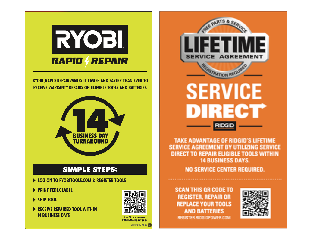 R2 SERVICE PROGRAM APRON CARDS – Team TTI POP
