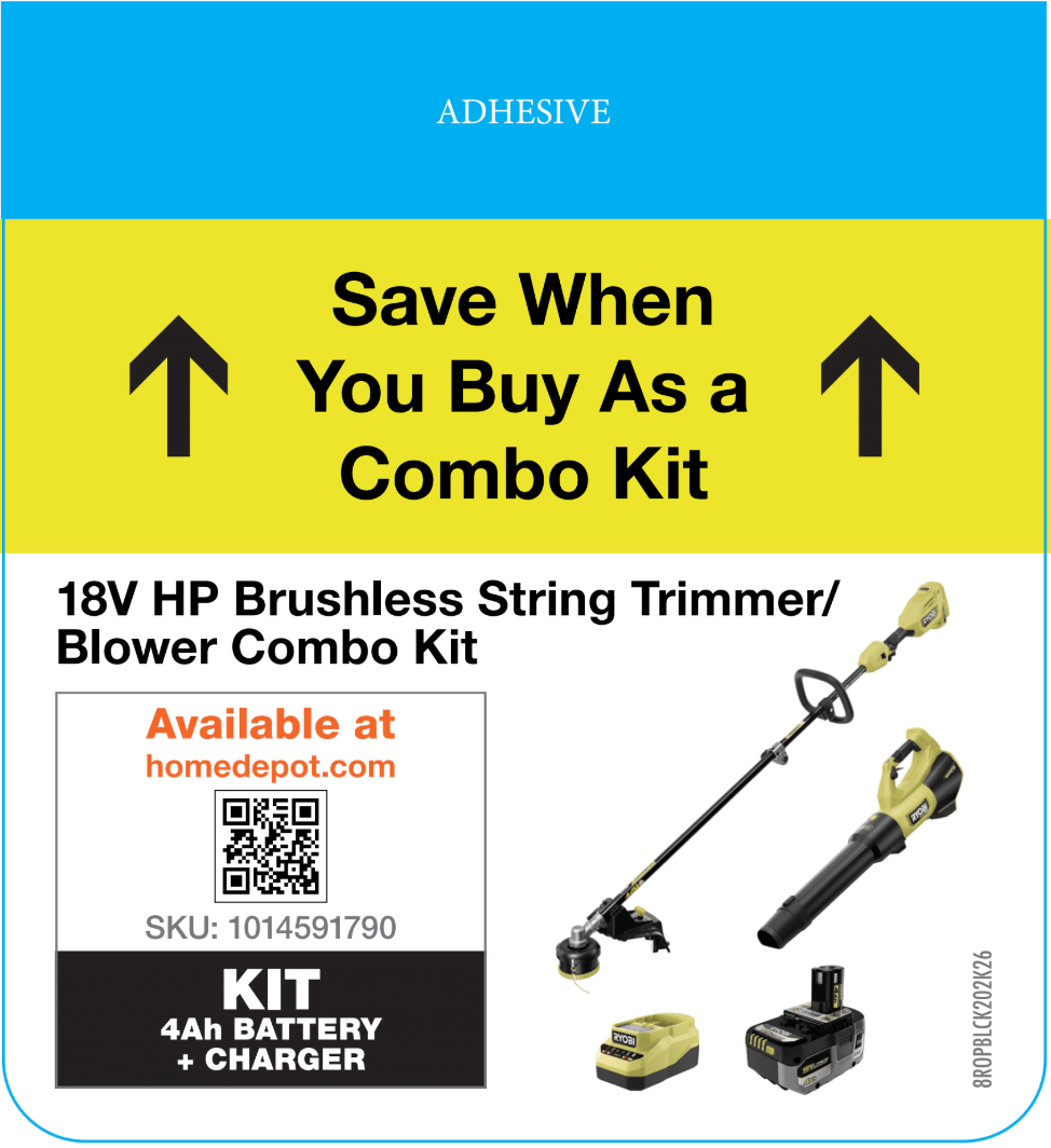 RYOBI 18V HP Brushless Combo Kit Flag – Team TTI POP